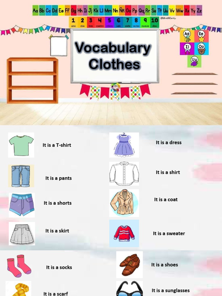 Clothes Vocabulary Worksheet | PDF