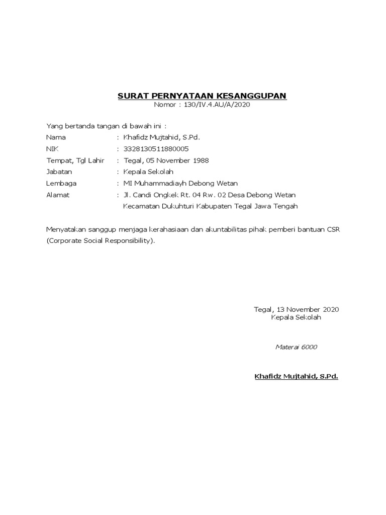 Contoh Form A1, A5, A7 | PDF | Karier & Perkembangan
