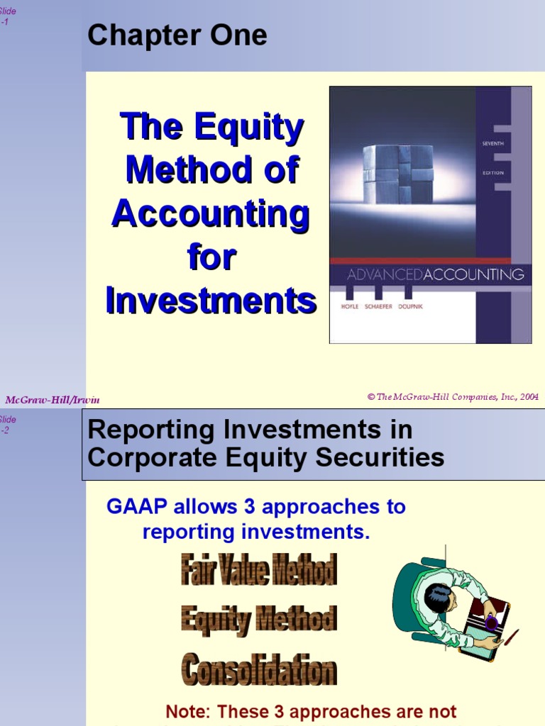 The Equity Method of Accounting For Investments: Chapter One | PDF ...