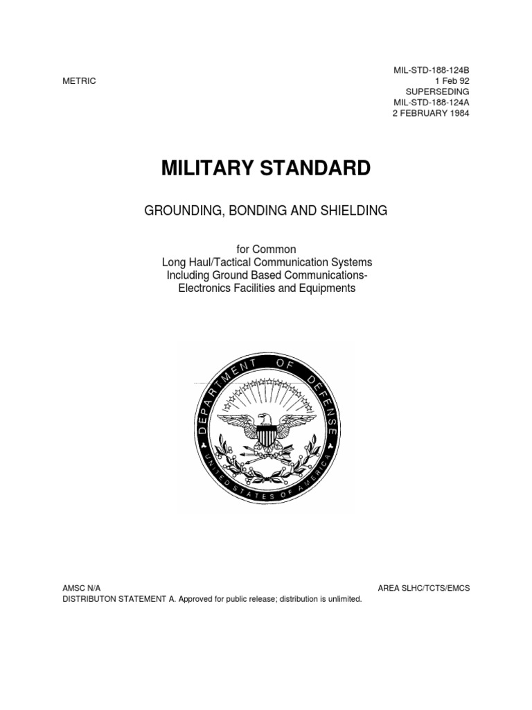 Military Standard: Grounding, Bonding and Shielding | Download Free PDF ...