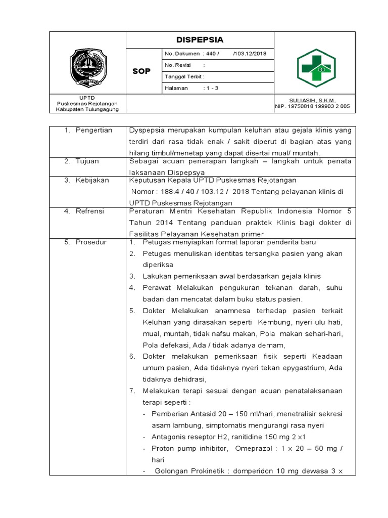 Sop Dispepsia | PDF