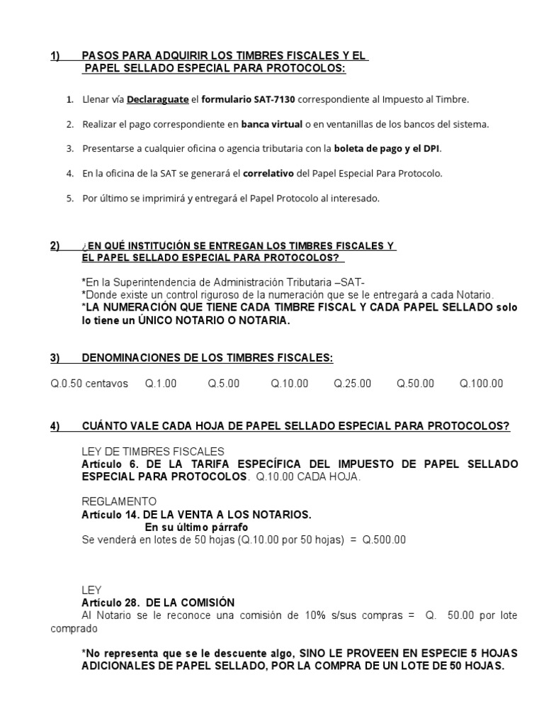 Timbres Fiscales y Papel Sellado | PDF | Finanzas y dinero | Derecho