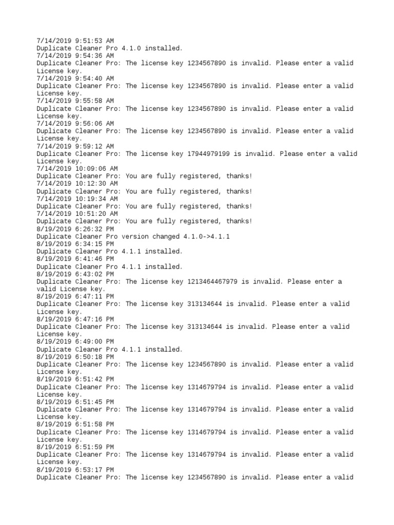Duplicate Cleaner Log | PDF | Computer File | Software Engineering