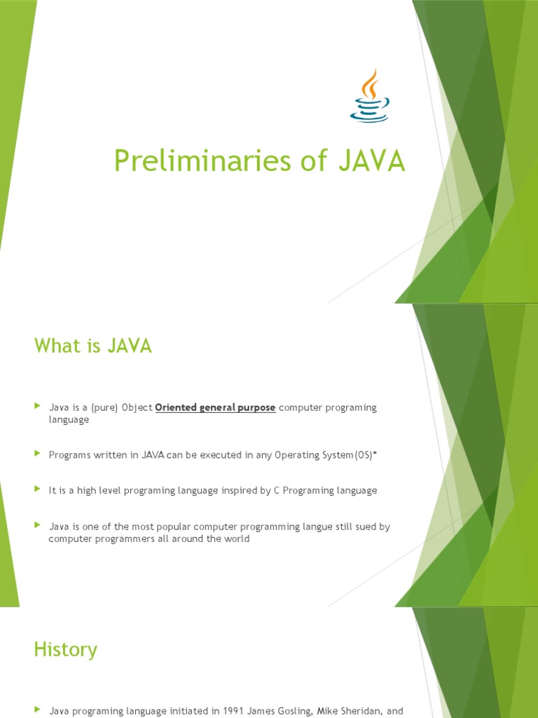 Preliminaries of JAVA | PDF | Java (Programming Language) | Java Virtual Machine