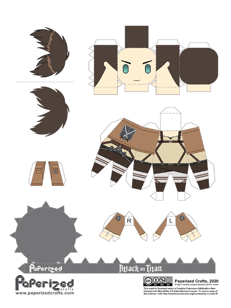 Attack On Titan - Eren Papercraft | PDF