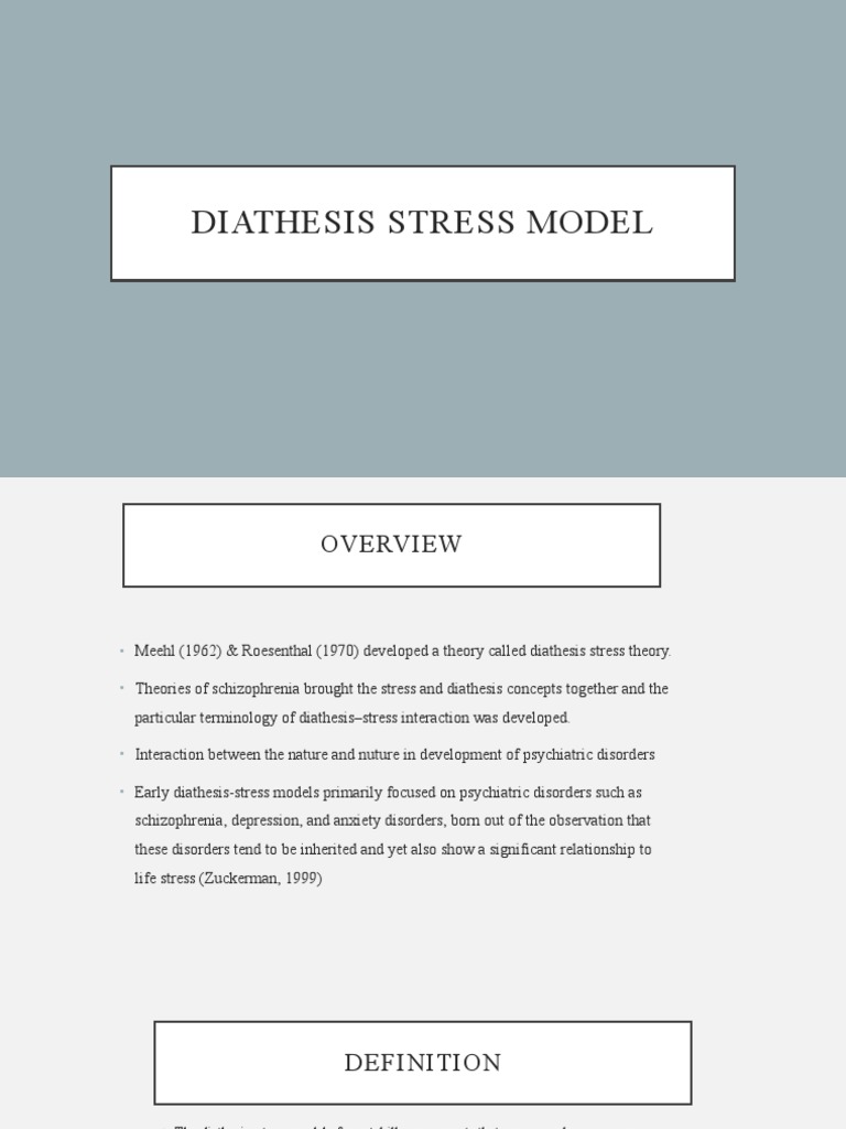 Diathesis Stress Model | PDF