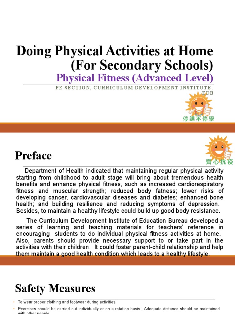 Doing Physical Activities at Home For Secondary Schools Physical ...