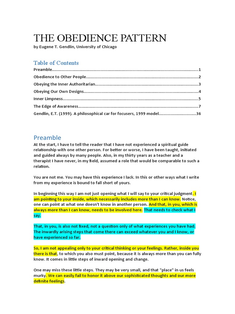 Understanding Obedience Dynamics | PDF | Id | Space