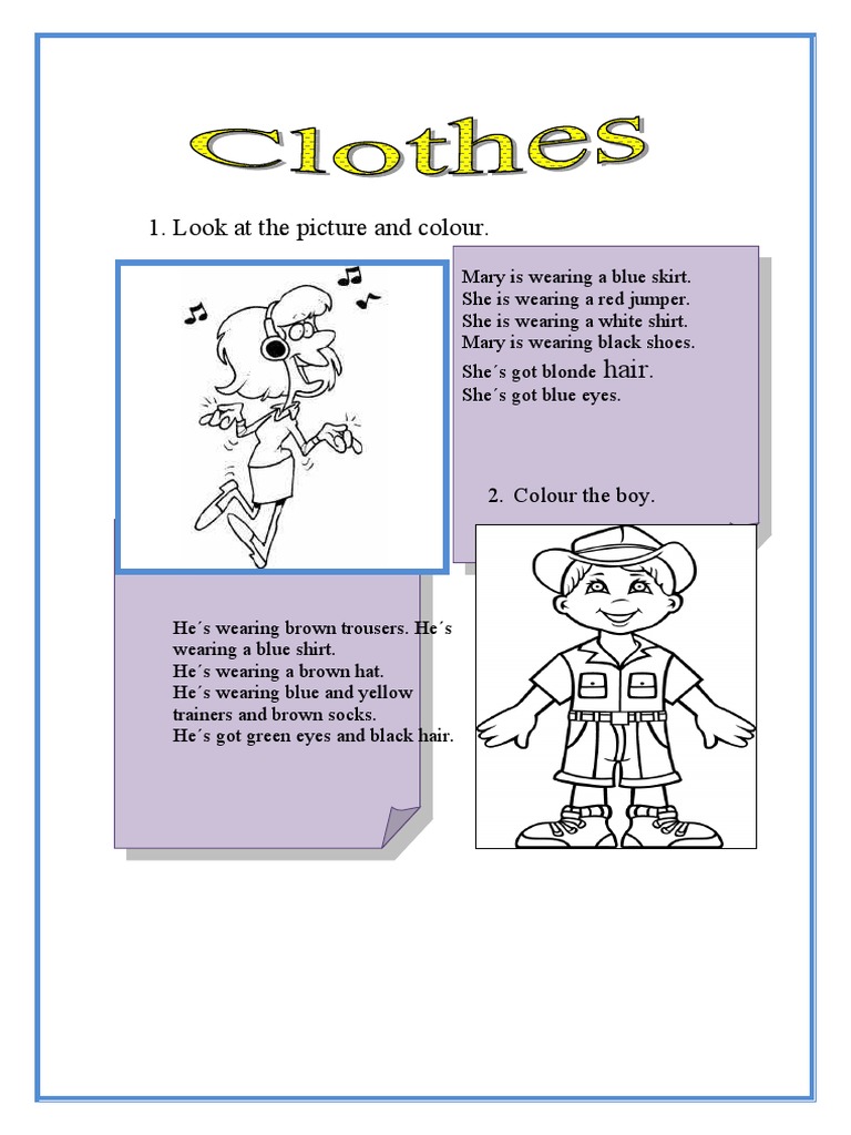 Clothes Wearing Fun Activities Games 22756 | PDF