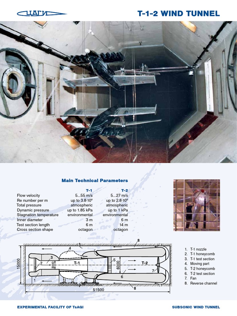 Wind Tunnel T-1-2 | PDF | Wind Tunnel | Aerodynamics