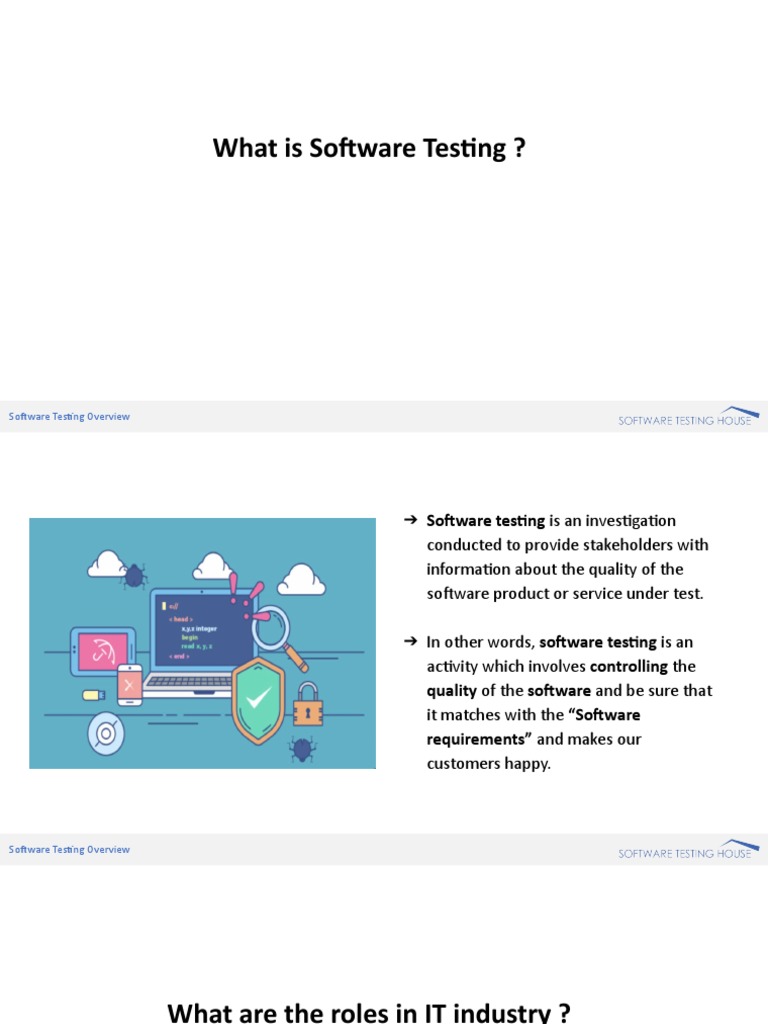 Software Testing Overview Presentation | PDF | Software Testing ...