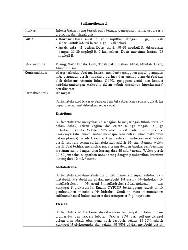 SULFAMETHOXAZOL + TRIMETHOPRIM: A BROAD-SPECTRUM ANTIBIOTIC COMBINATION ...