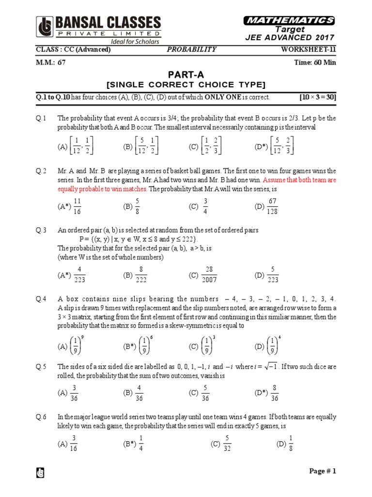 Probability 1 | PDF | Function (Mathematics) | Equations