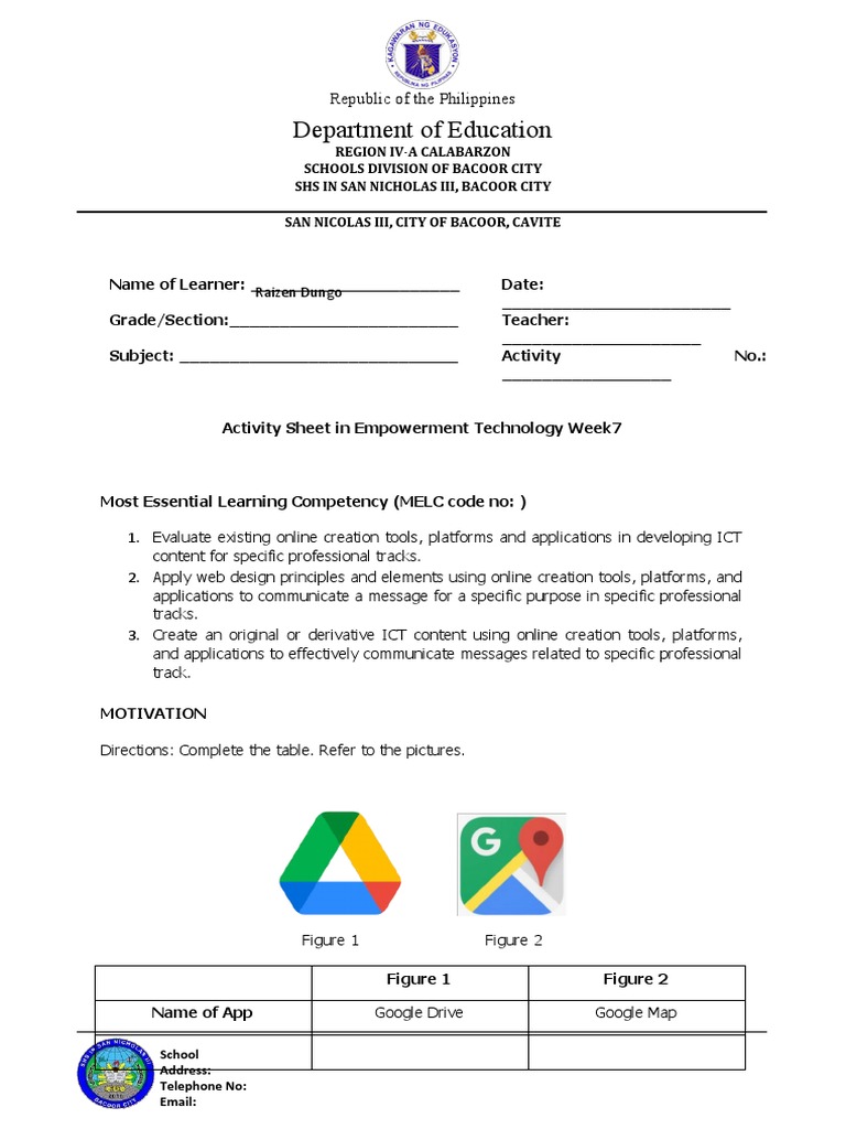 Quarter 1 Week 7 - Empowerment Technologies | PDF | Websites | World ...