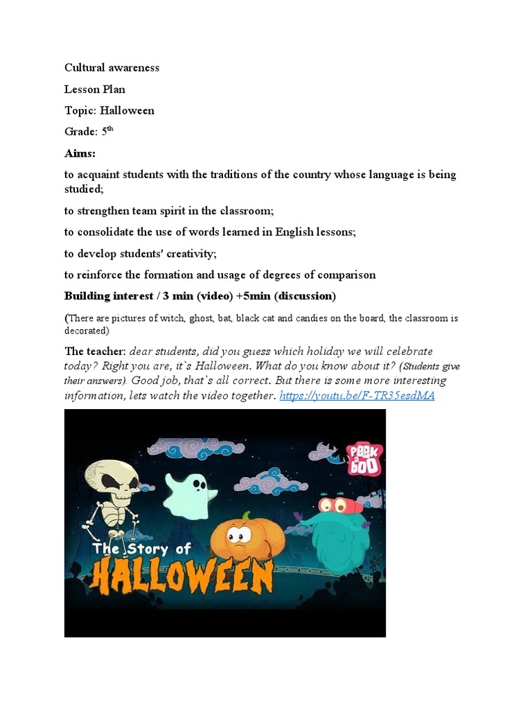 Halloween Cultural Awareness Lesson Plan | PDF | Lesson Plan | Halloween