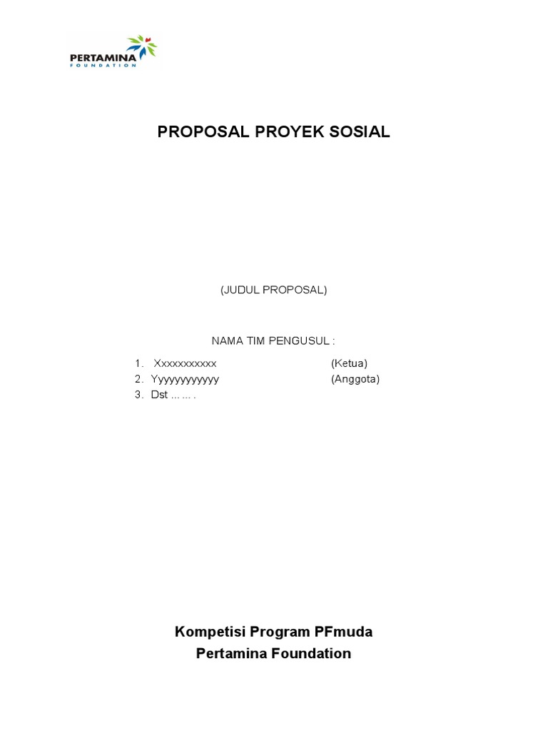 Proposal Proyek Sosial | PDF