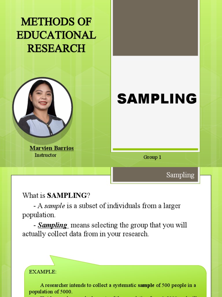 Methods of Educational Research: Sampling | PDF | Sampling (Statistics ...