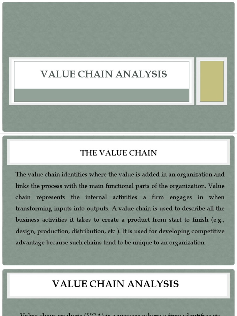 Value Chain Analysis for Competitive Advantage | PDF