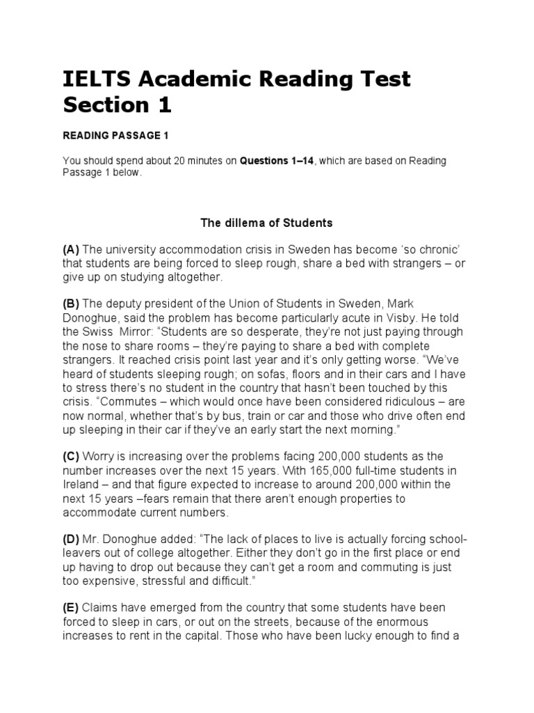 IELTS Academic Reading Test Section 1 | PDF | Electronic Cigarette ...