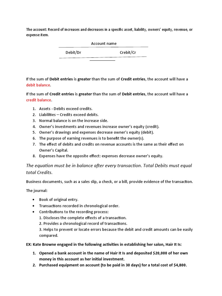 Chapter 2 Accounting | PDF | Debits And Credits | Accounting