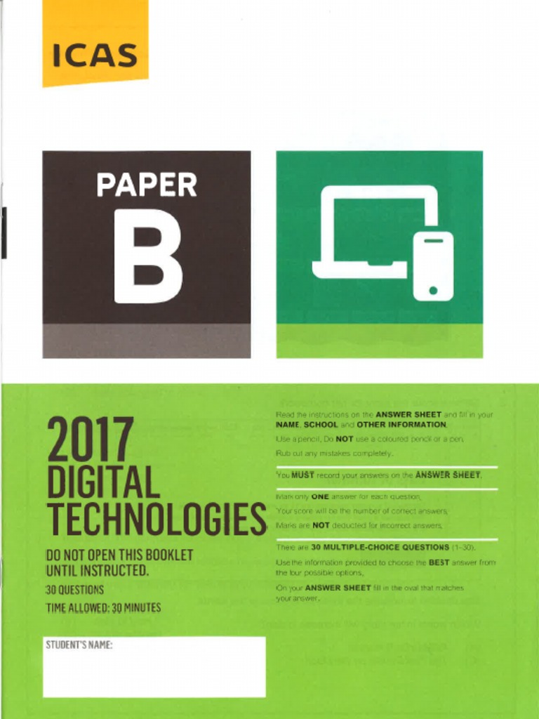 Digital Tech - 2017 - Paper A-B - Q - A | PDF