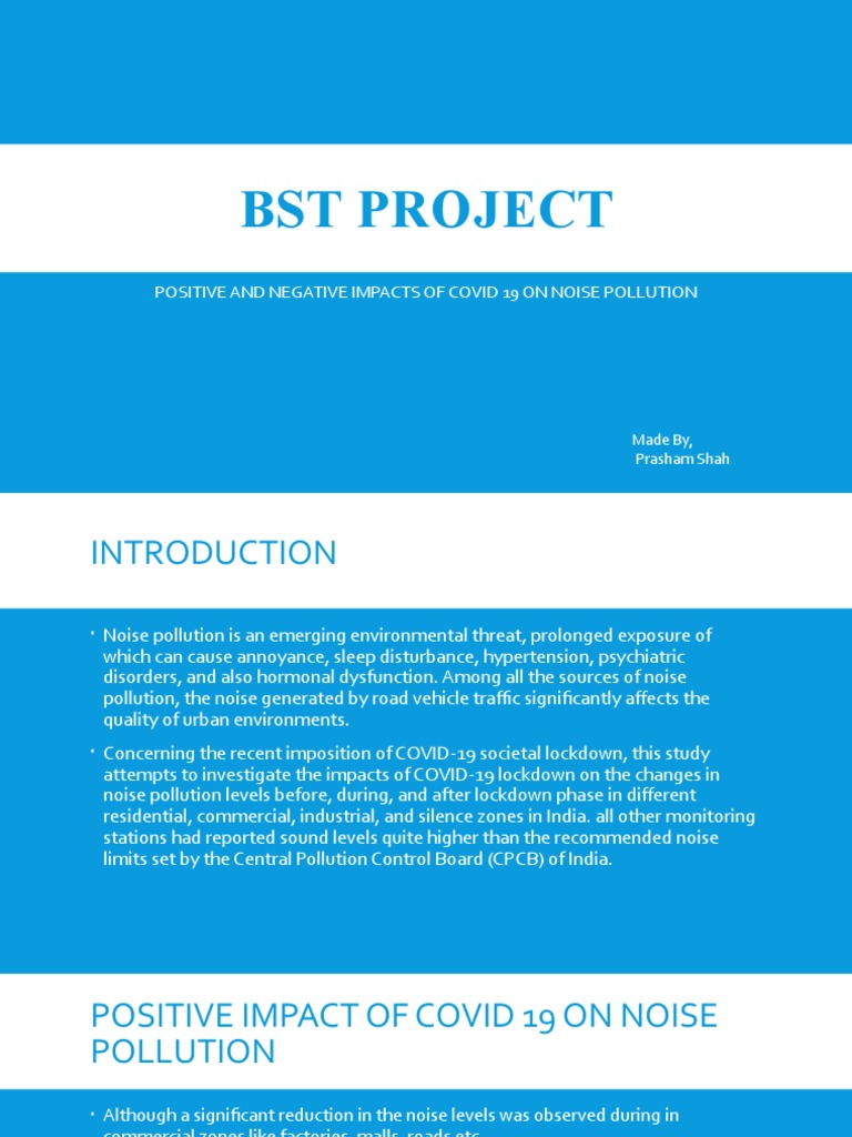 BST Project Noise Pollution | PDF