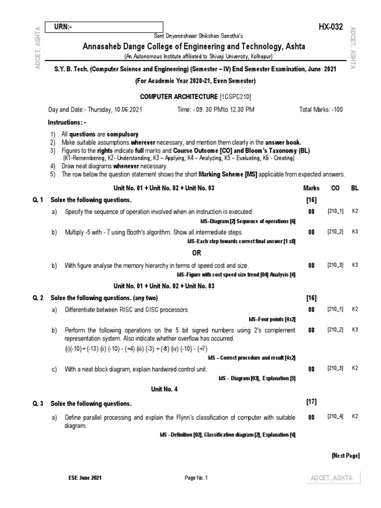 1cspc210 Computer Architecture | PDF | Computing | Computer Science