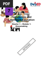 TLE7 HE Dressmaking Q1 Mod2 Identifying-Sewing-Tools-And-Equipment v3 | PDF | Scissors | Sewing