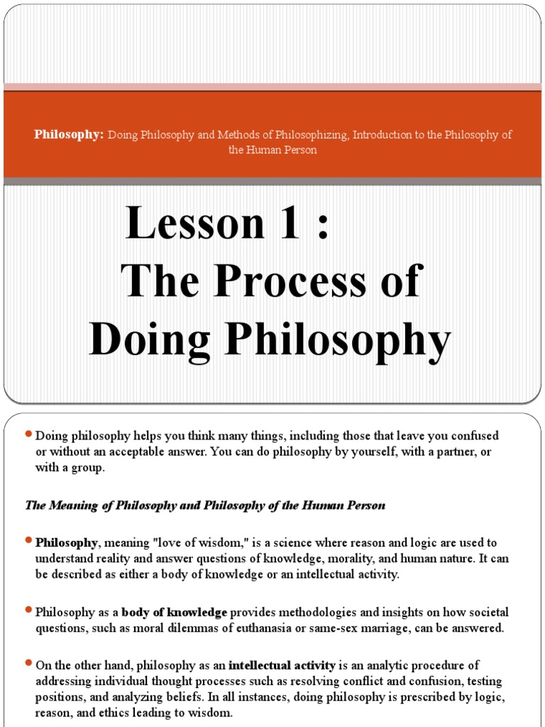 Philo Lesson 1 | PDF | Knowledge | Wisdom
