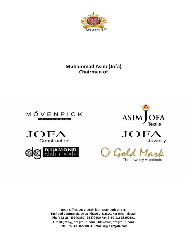 Asim Jofa Profile | PDF