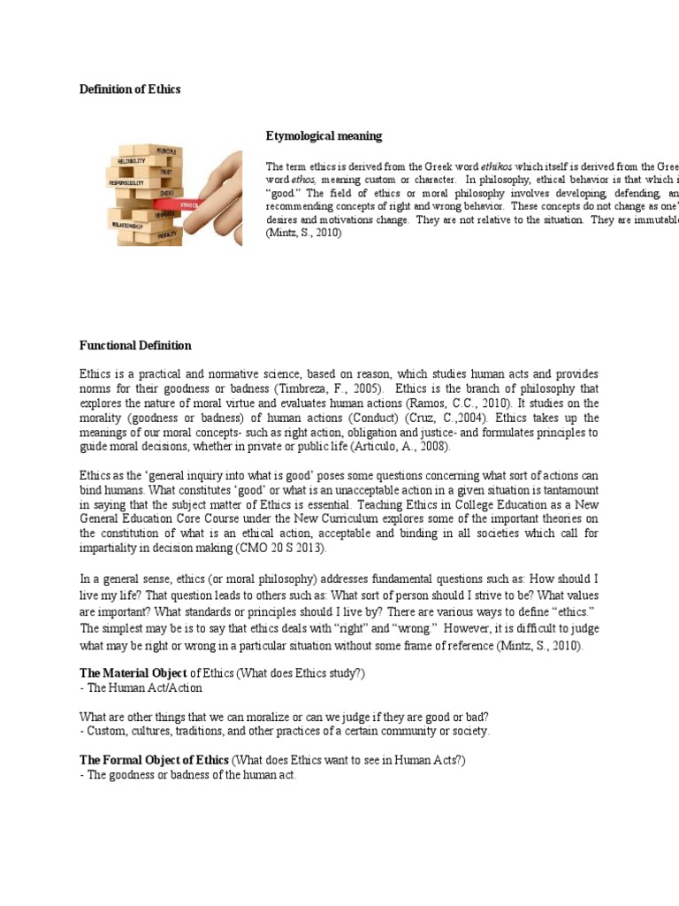 An In-Depth Exploration of Ethics: Its Definition, Objectives, Sources ...
