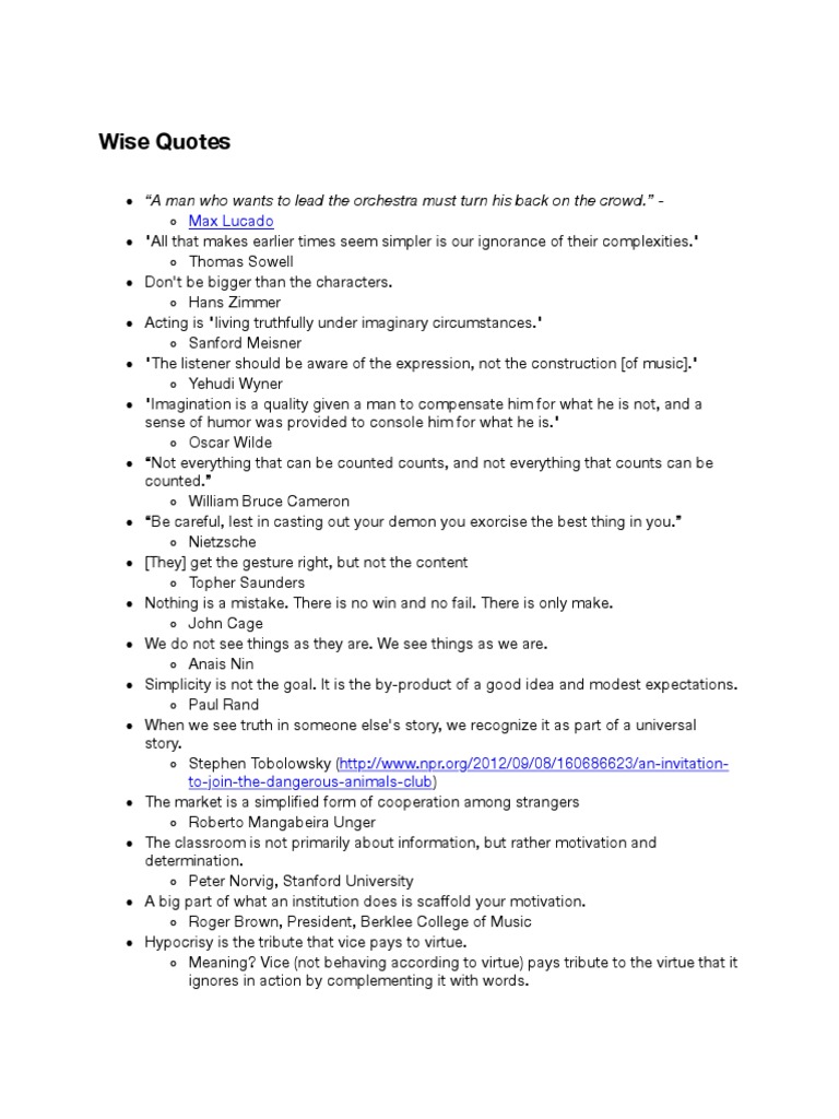 Wise Quotes | PDF