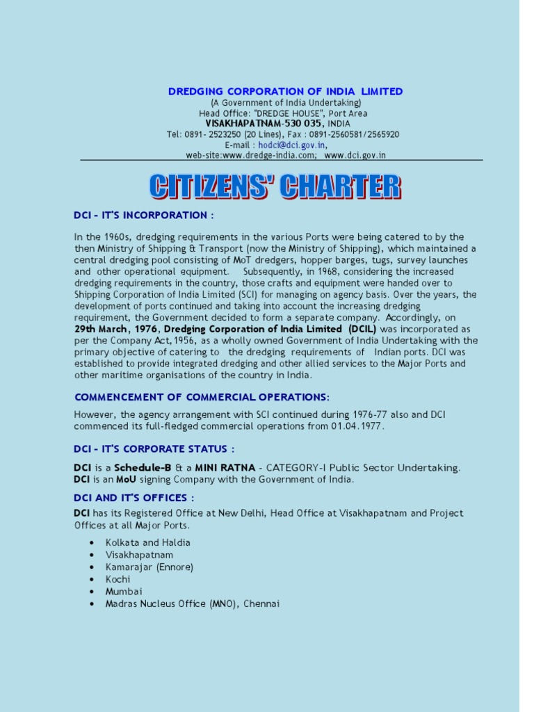Citizen Charter | PDF | Safety | Occupational Safety And Health