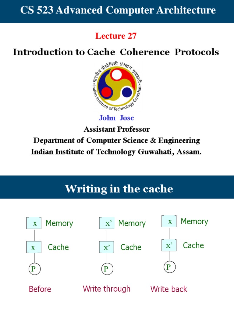 CS 523 Advanced Computer Architecture: Introduction To Cache Coherence Protocols | PDF | Cpu ...