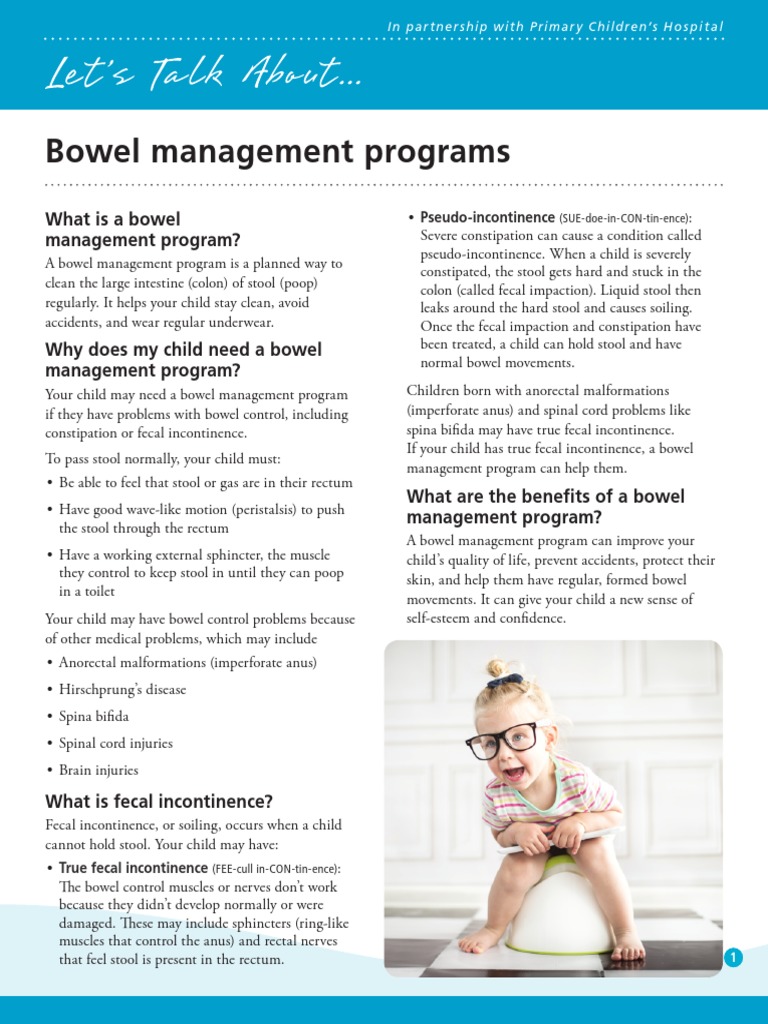 Bowel Management Programs (Let' S Talk About... Pediatric Brochure ...
