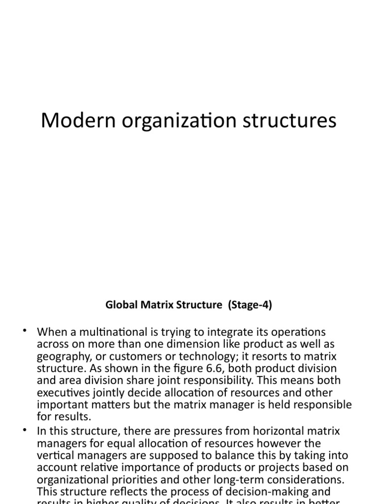 17 - Modern Organization Structures | PDF | Business