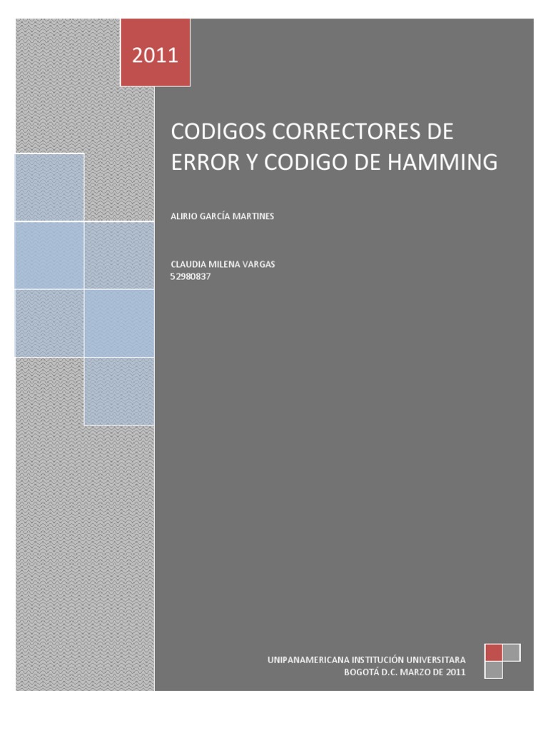 CODIGOS CORRECTORES DE ERROR | Bit | Telecommunications Engineering