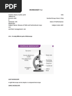 Expt.1.Study of Compound Microscope | PDF | Scientific Techniques | Lenses