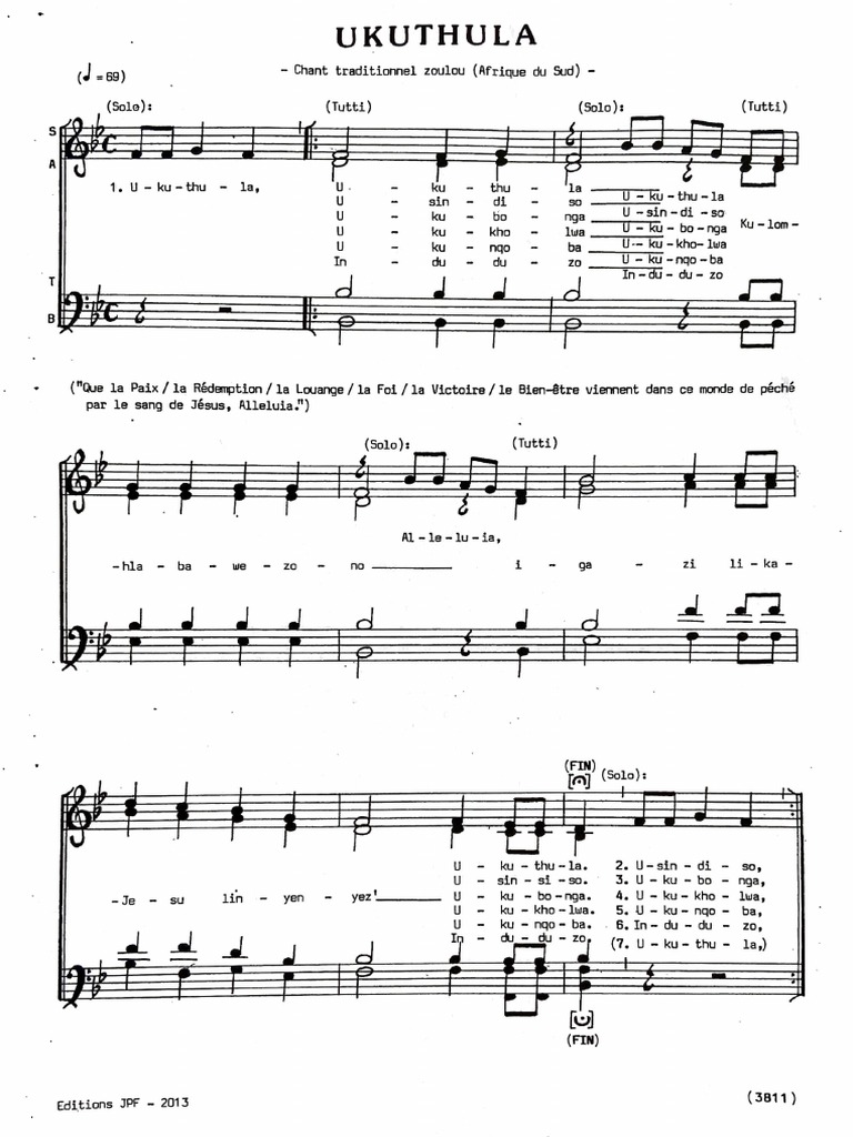 Ukuthula - SATB | PDF