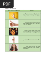 Training in Filipino Sign Language | PDF | Sign Language | Hand