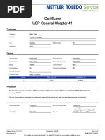 USP 41: Balance Calibration Guidelines | PDF | Weighing Scale | Weight