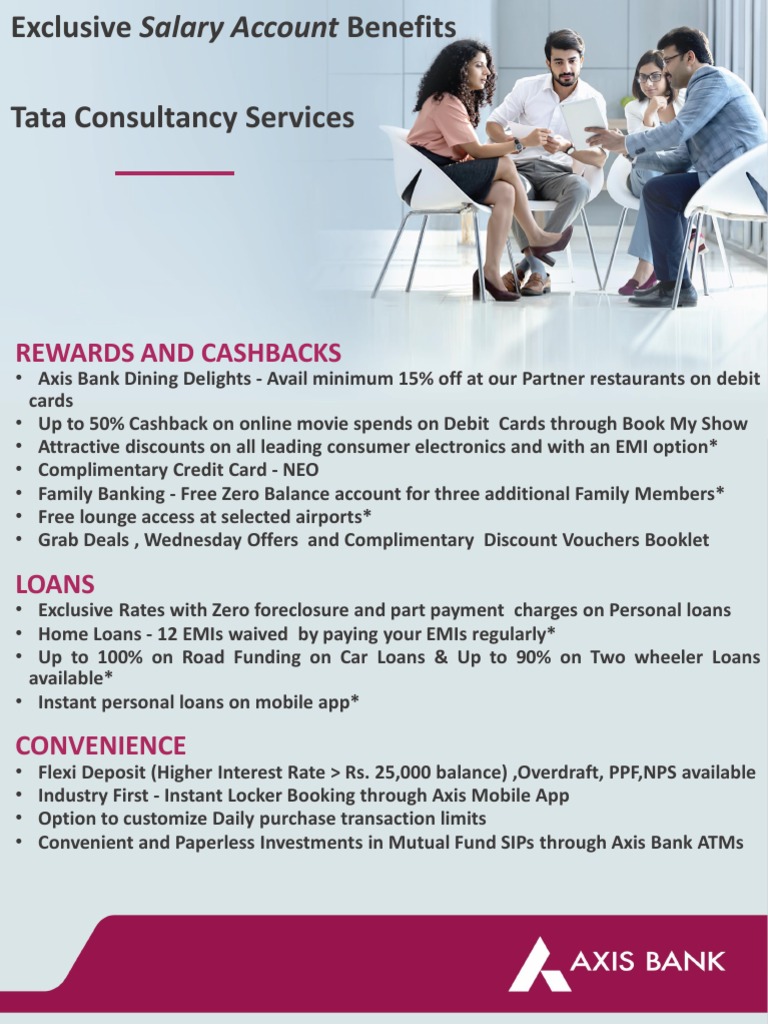 Axis Offering - Unique Benefits & Onle Account Process | PDF | Debit ...
