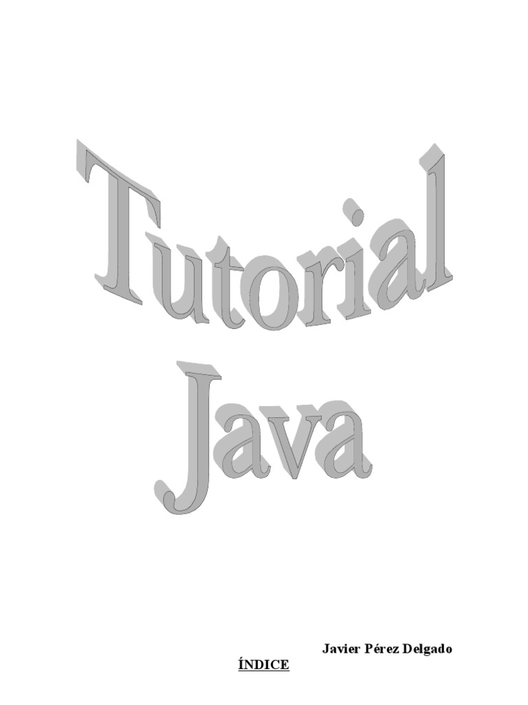 Tutorial De Java Pdf Java Lenguaje De Programación Objeto Informática