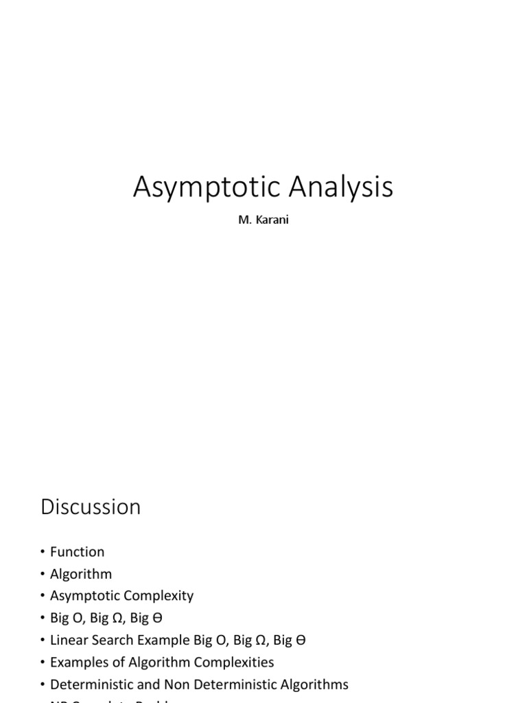 Asymptotic Notation Pdf Computational Complexity Theory Function Mathematics