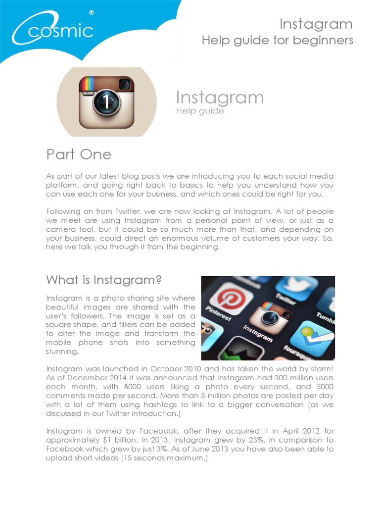 Full Guide To Instagram | PDF | Hashtag | Popular Culture & Media Studies