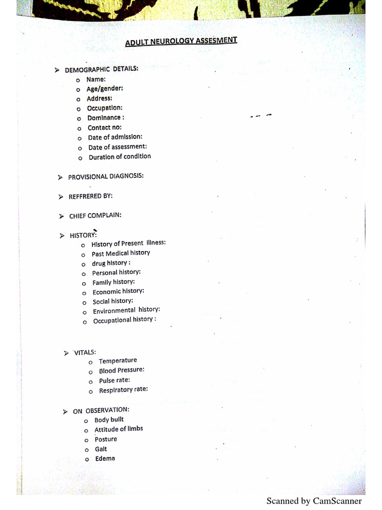 Neuro Assessment Format | PDF
