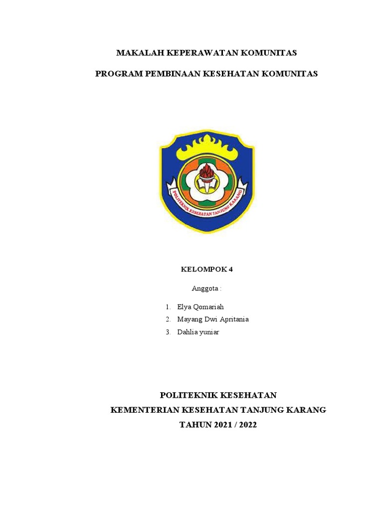 Makalah Keperawatan Komunitas | PDF | Pengembangan Diri