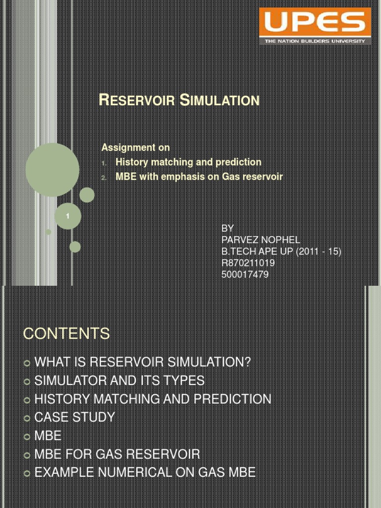 Reservoir Simulation: History Matching & MBE | PDF | Petroleum ...
