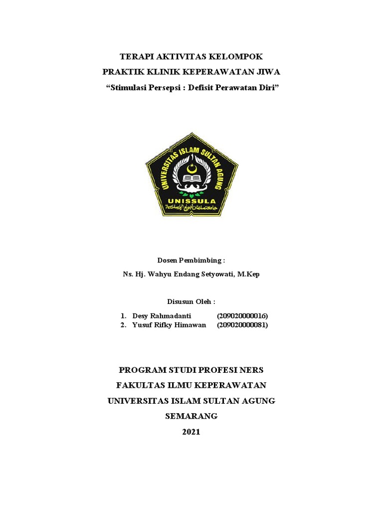 Proposal Tak Defisit Perawatan Diri - Kel 6 C&D | PDF | Pengembangan Diri