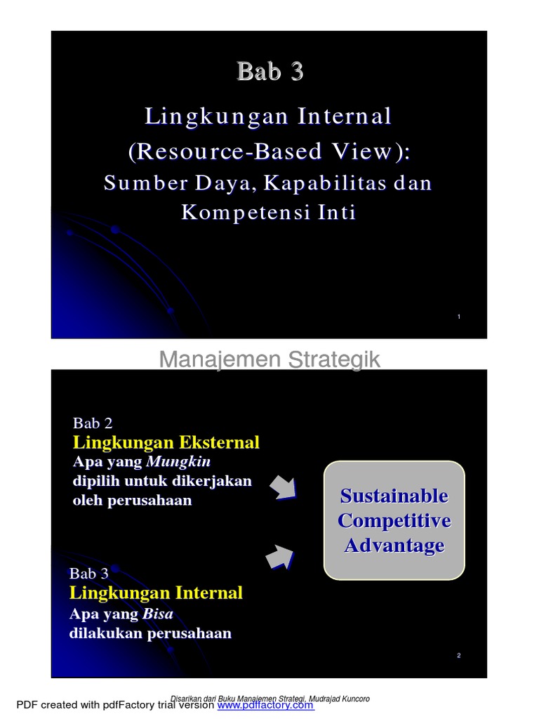 Bab 3 Lingkungan Internal | PDF